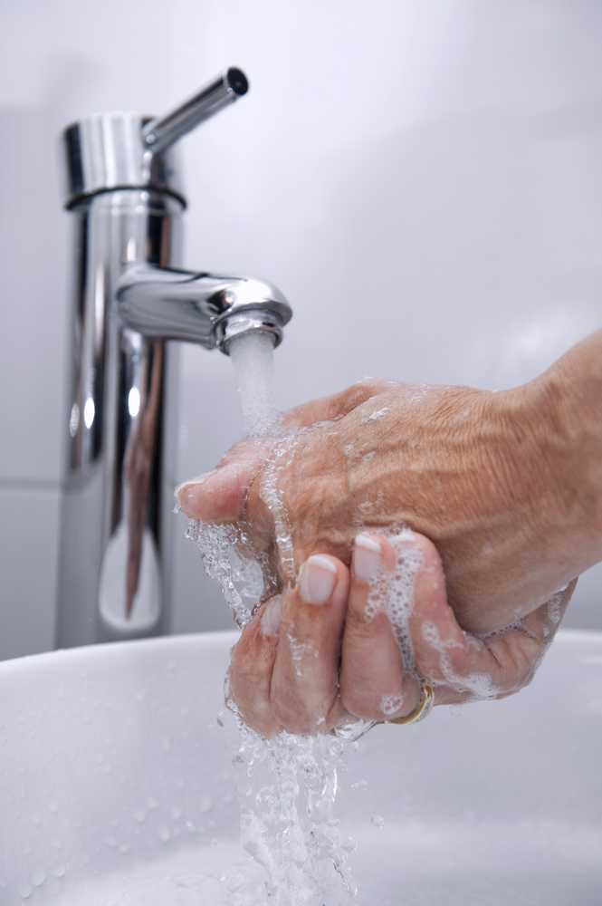 washing hands
